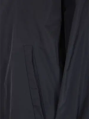 Herno Short Water-repellent Taffeta Windbreaker Jacket With Hood And High Neck - Black