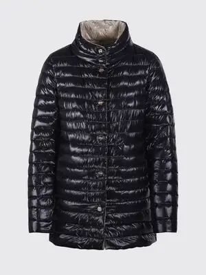Herno Reversible Short Down Jacket In Ultra-light Nylon - Black