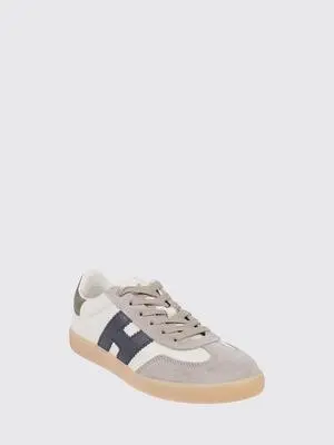 Hogan Low Top Leather And Suede Sneakers With Side H Logo - Yellow Cream