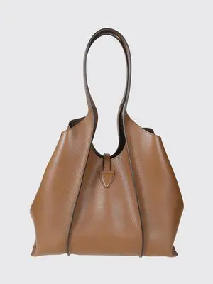 TOD'S Timeless Calfskin Shopping Bag With Logo And Removable Pouch - Leather