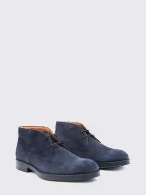 TOD'S Suede Chukka Boots With Embossed T Timeless Logo