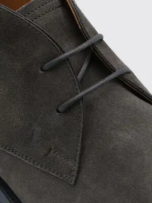 TOD'S Suede Chukka Boots With Embossed T Timeless Logo - Brown