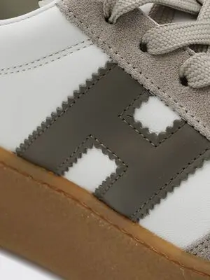 Hogan Platform Leather And Suede Sneakers With H Logo