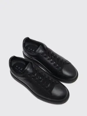 Hogan Smooth Calfskin Leather Sneakers With Perforated H Logo