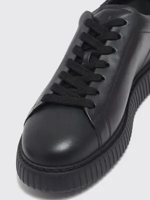 Hogan Smooth Calfskin Leather Sneakers With Perforated H Logo