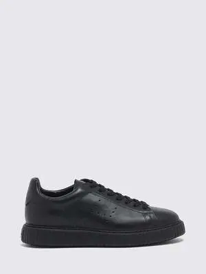 Hogan Smooth Calfskin Leather Sneakers With Perforated H Logo - Black