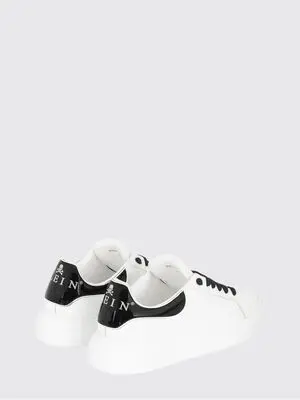 Philipp Plein Low-top Trainers In Bicolour Leather With A Chunky Sole And Logo - White