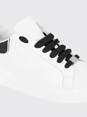 Philipp Plein Low-top Trainers In Bicolour Leather With A Chunky Sole And Logo - White