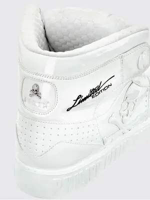 Philipp Plein High-top Leather Sneakers With Skull Detail