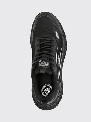 PLEIN SPORT Lace-up Low-top Sneakers In Technical Mesh - Black