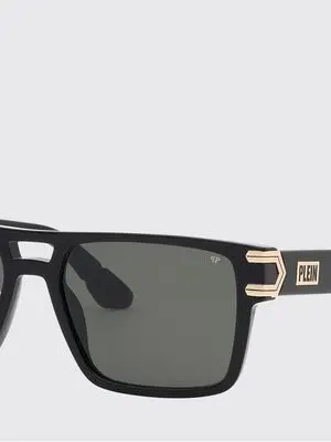 Philipp Plein Acetate Shield Sunglasses With Double Bridge - Black