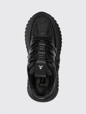 Philipp Plein Supersonic Leather And Suede Trainers With Crystals And Chunky Sole