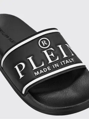 Philipp Plein Beachwear Rubber Slides With Contrasting Logo