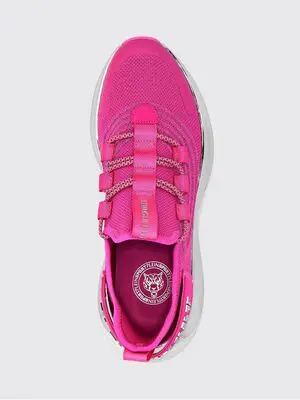 PLEIN SPORT Runner Low-top Sneakers In Viscose Jersey With Serrated Sole - Fuchsia