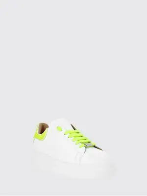 Philipp Plein Platform Sneakers In Smooth Leather With Rear Logo