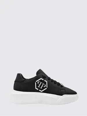 Philipp Plein Smooth Leather Monogram Hexagon Logo Low-top Sneakers - Black