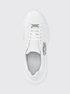 Philipp Plein Smooth Leather Monogram Hexagon Logo Low-top Sneakers - White