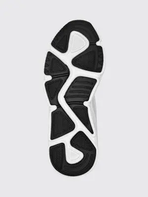 PLEIN SPORT Low-top Leather And Mesh Monogram Sneakers - White 1