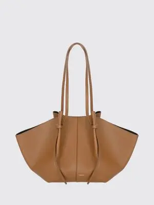 Yuzefi Large Mochi Shoulder Bag In Grained Leather - Beige