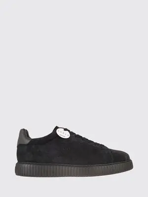 Hogan Suede Lace-up Sneakers With Perforated H Logo - Blue