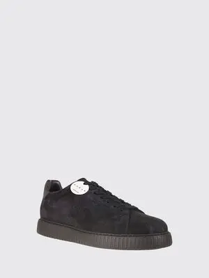 Hogan Suede Lace-up Sneakers With Perforated H Logo - Blue