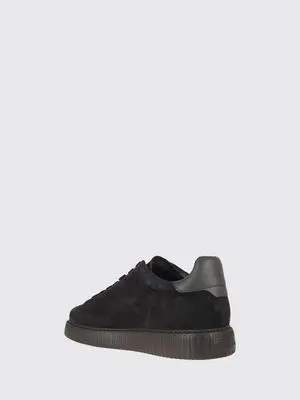 Hogan Suede Lace-up Sneakers With Perforated H Logo - Blue