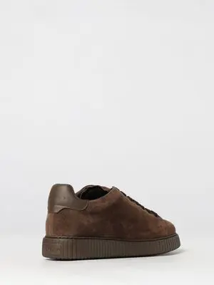 Hogan Suede Lace-up Sneakers With Perforated H Logo - Brown