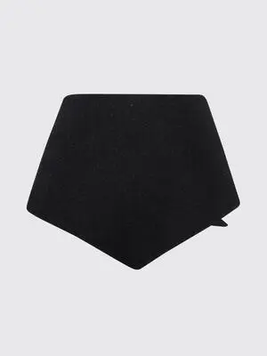 JIL SANDER Triangular Pure Wool Scarf With Applied Logo