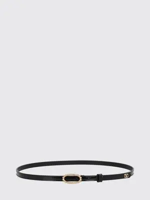 Valentino Garavani Vlogo Signature Jewelled Buckle Patent Leather Belt