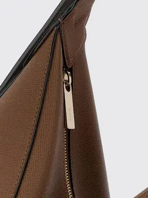 VALEXTRA Vivi Grained Leather Hobo Bag With Adjustable Handle - Brown