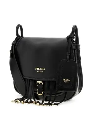 Prada Fringe Satchel Bag - Black