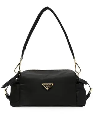 Prada Explore Small Re-nylon And Leather Shoulder Bag - Black