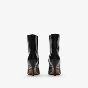 Burberry Crocodile-effect Leather Dame Ankle Boots