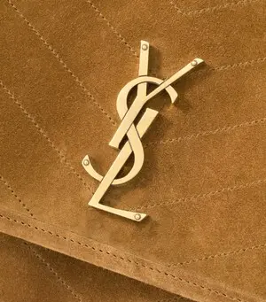 Saint Laurent Medium Suede Niki Shoulder Bag - Beige