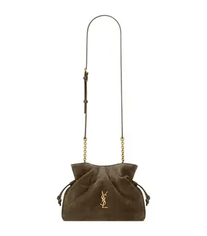 Saint Laurent Suede Jamie Shoulder Bag With Monogram - Green