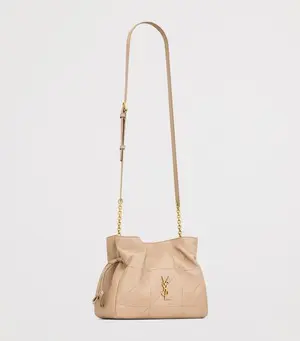Saint Laurent Jamie Leather Shoulder Bag - White
