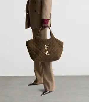 Saint Laurent Medium Suede Icare Tote Bag