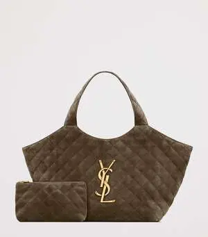 Saint Laurent Medium Suede Icare Tote Bag