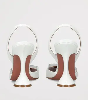 Amina Muaddi Leather Lara Slingbacks 95