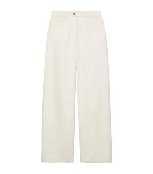 Max & Co. Wool-blend Straight Leg Trousers - White