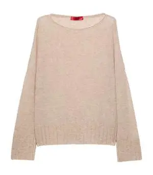 Max & Co. Linen Boat-neck Sweater - Beige