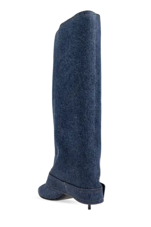 Balmain Denim Heeled Boots
