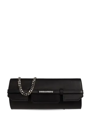 Dsquared2 Leather Clutch "twin - Black