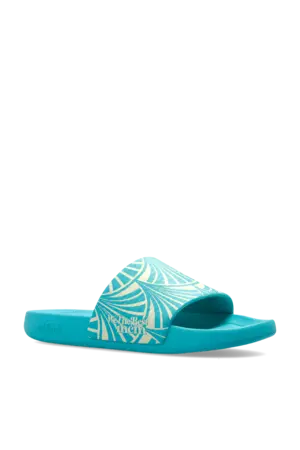 Mcm X Dj Khaled Graphic Print Rubber Slides
