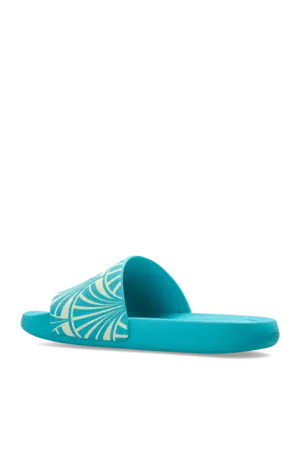 Mcm X Dj Khaled Graphic Print Rubber Slides