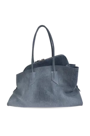 Attico La Passeggiata" Medium Bag In Cotton Denim - Blue
