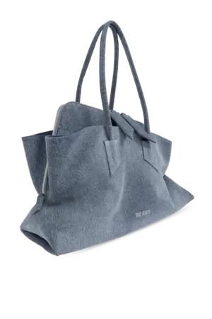 Attico La Passeggiata" Medium Bag In Cotton Denim - Blue