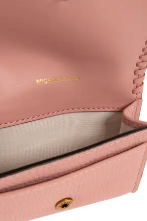 Michael Kors Leather Card Holder With Logo