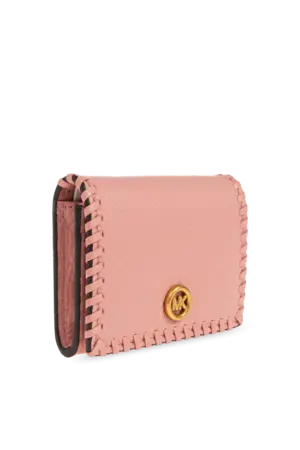 Michael Kors Leather Card Holder With Logo