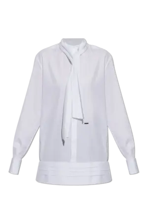 Dsquared2 Shirt With A Decorative Scarf - White